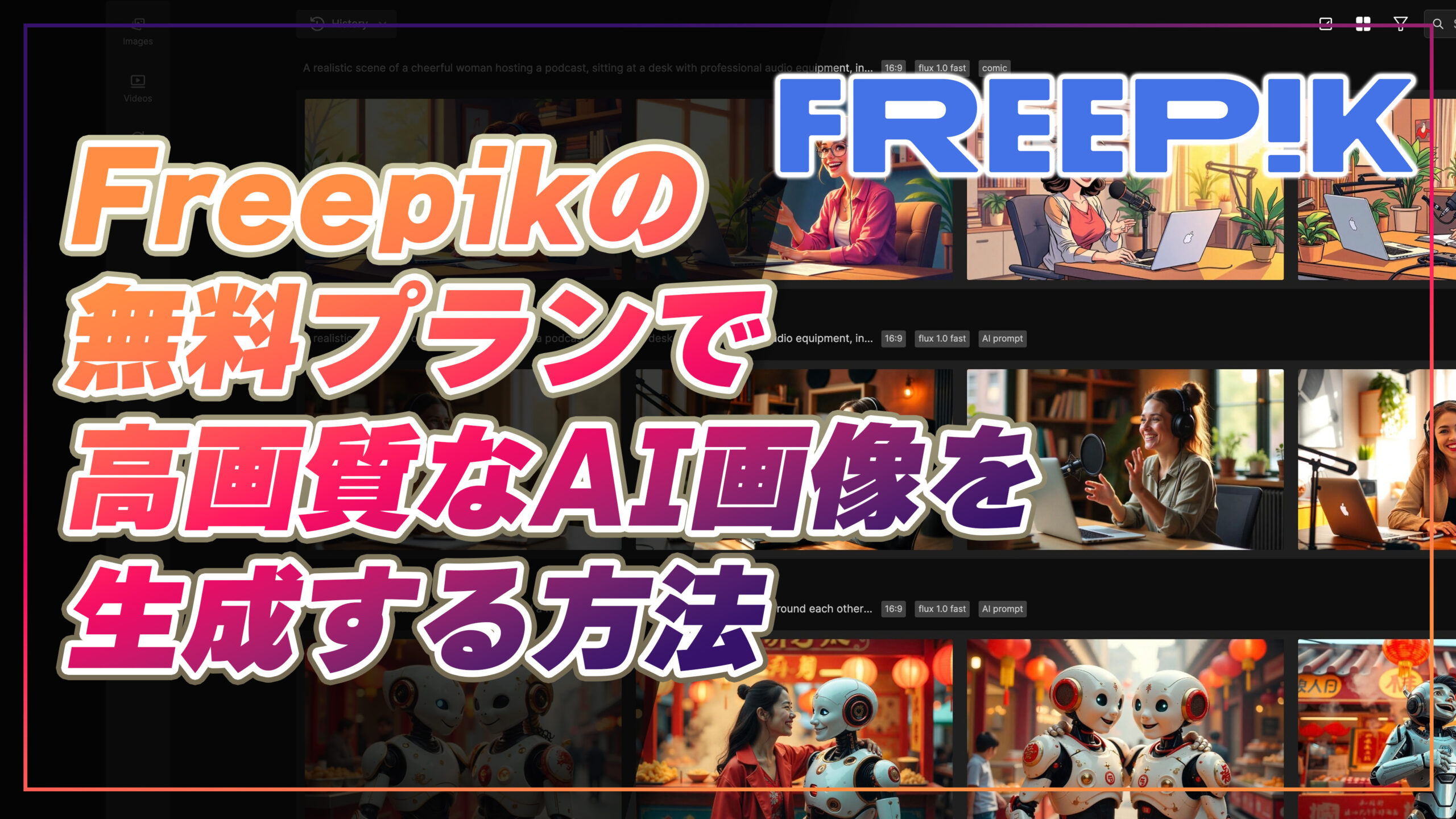 Freepikの無料プランで高画質なAI画像を生成する方法